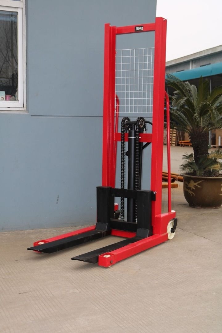 ON-HAND HYDRAULIC MANUAL STACKER 1 TON & 1.6 METERS LIFTING HEIGHT ...