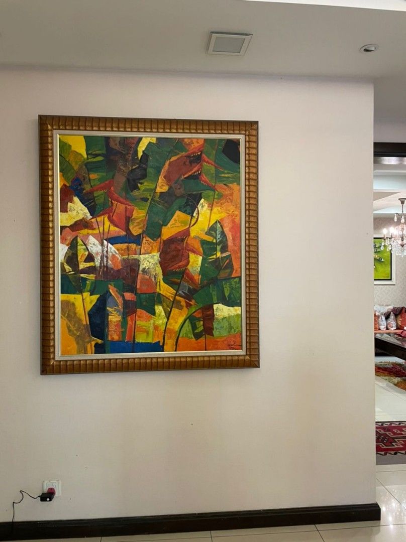 Original oil painting of Pohon Pisang by artist Jaya of Bali, Furniture ...