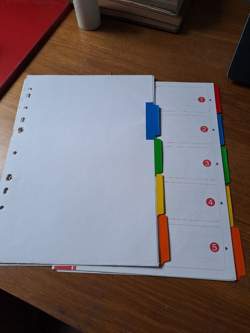 Paper file dividers, Hobbies & Toys, Stationery & Craft, Stationery ...