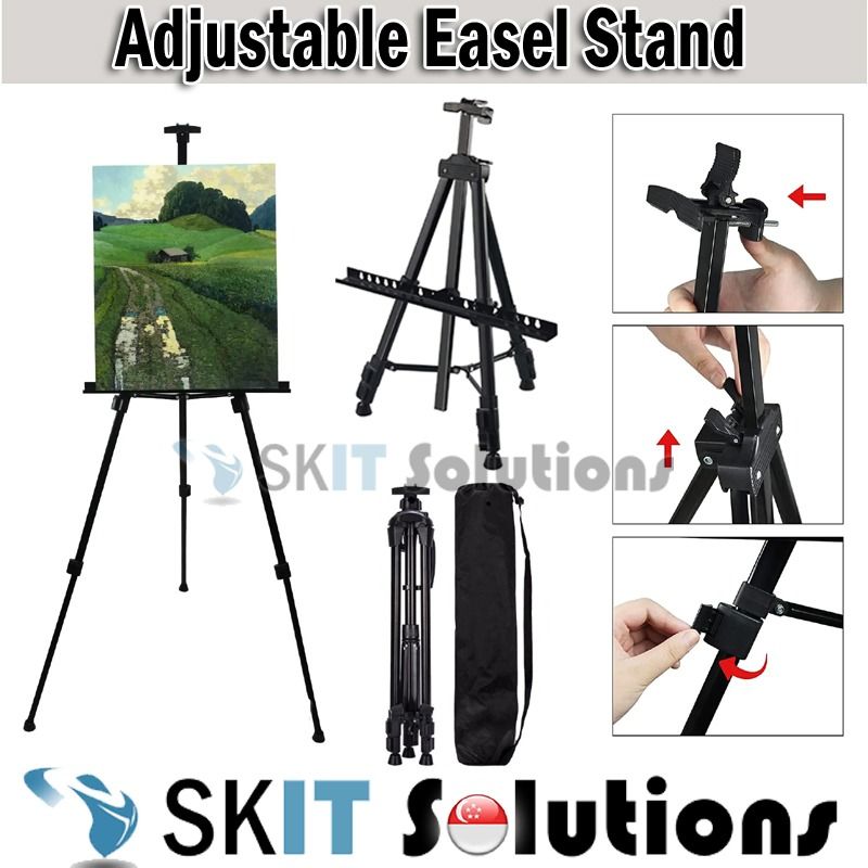 Portable Artist Easel Stand Metal Tripod Canvas Painting Sketch Picture ...