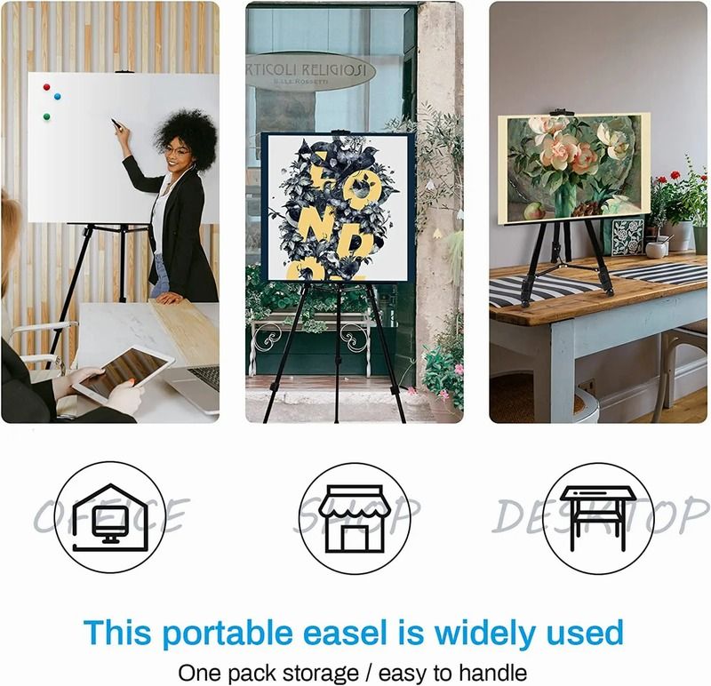 Portable Artist Easel Stand Metal Tripod Canvas Painting Sketch Picture ...
