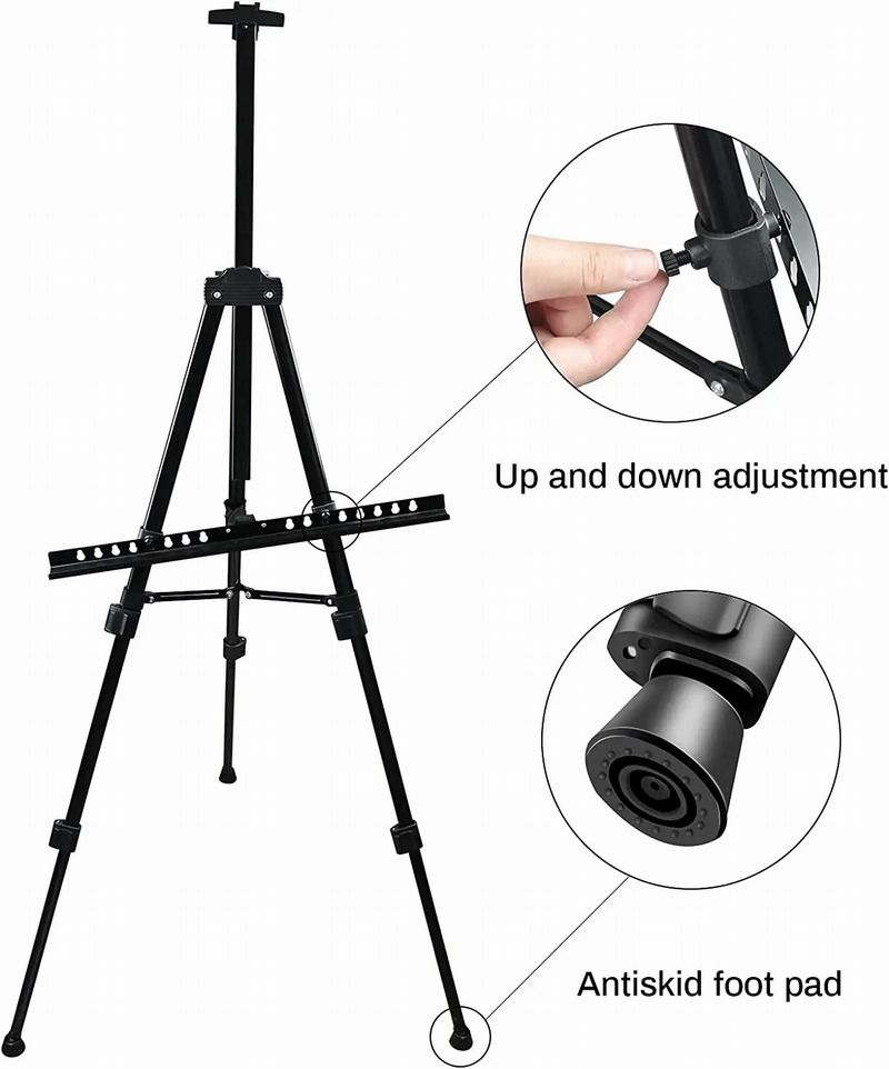 Portable Artist Easel Stand Metal Tripod Canvas Painting Sketch Picture ...