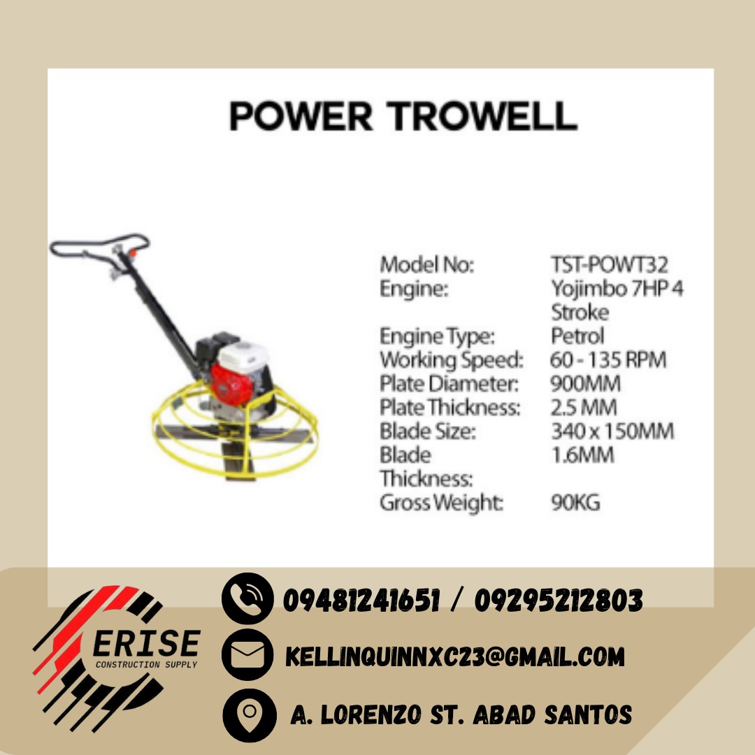 Power Trowell, Commercial & Industrial, Construction Tools & Equipment ...