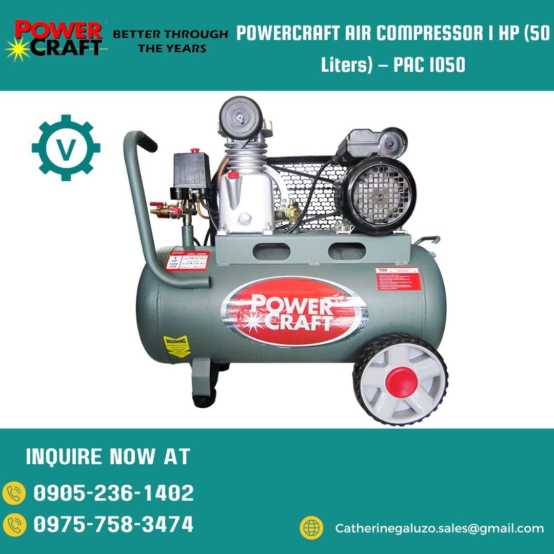 POWERCRAFT AIR COMPRESSOR PAC1050, Commercial & Industrial ...
