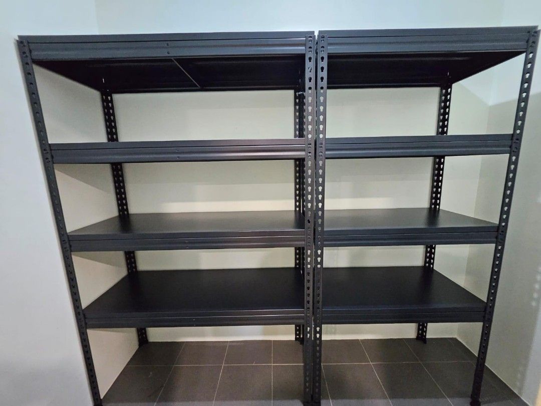 Premium Black Metal Boltless Rack, Laundry Rack, Metal Storage Rack ...