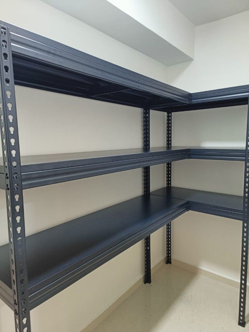 Premium Black Metal Boltless Rack, Laundry Rack, Metal Storage Rack ...