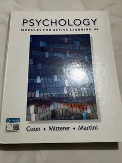 Psychology Modules For Active Learning 14th Edition Pdf Free