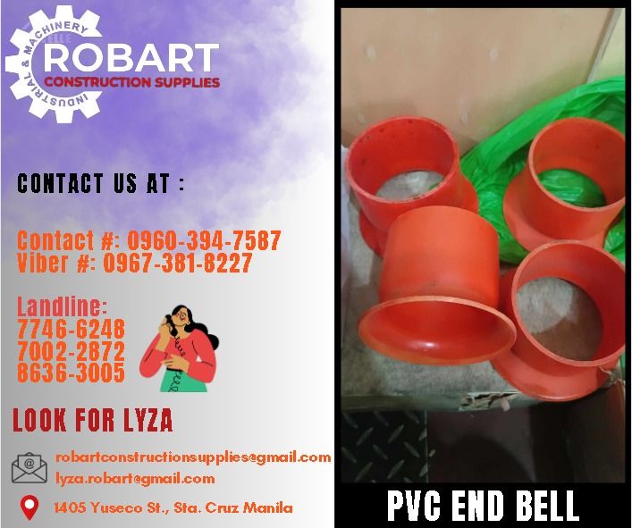 PVC End Bell, Commercial & Industrial, Construction Tools & Equipment ...