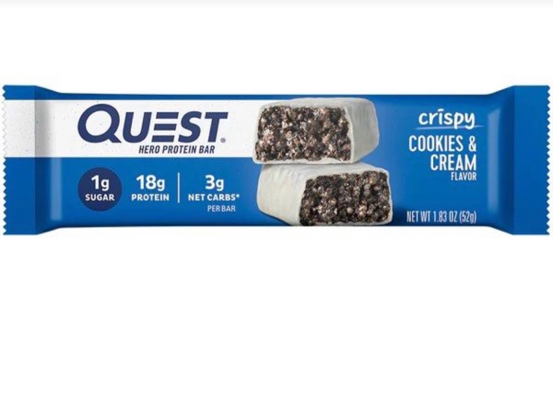 quest protein bar cookie and cream oreo, Health & Nutrition, Health ...