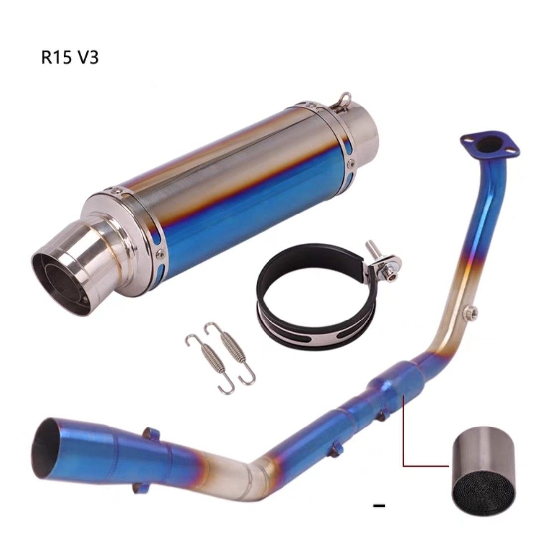 R15V3 / R15V4 / R15M / MT15 Exhaust Pipe, Motorcycles, Motorcycle ...