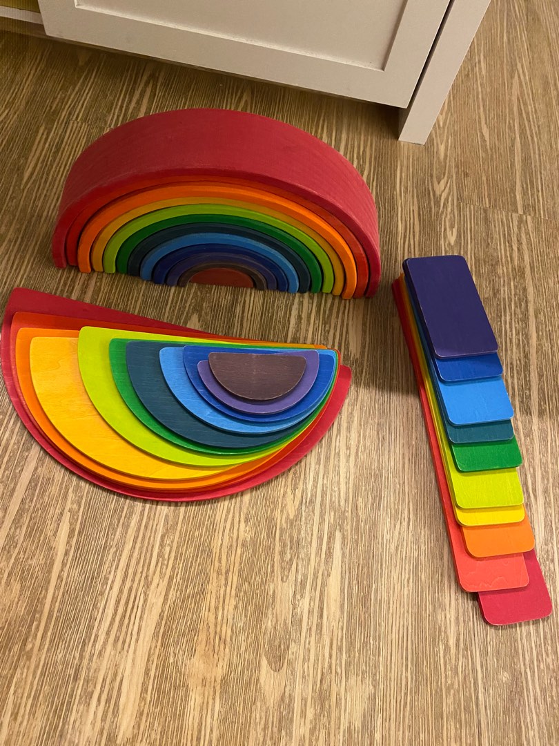 Rainbow Blocks Set Grimms inspired blocks toys kids children toy open ...