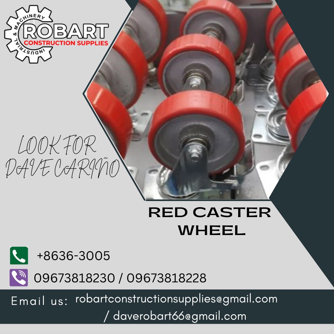 RED CASTER WHEEL, Commercial & Industrial, Construction Tools ...