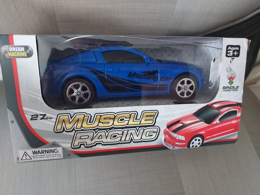 Remote Control Car Blue Muscle Racing 1:24 Scale 27 Mhz Single Function ...