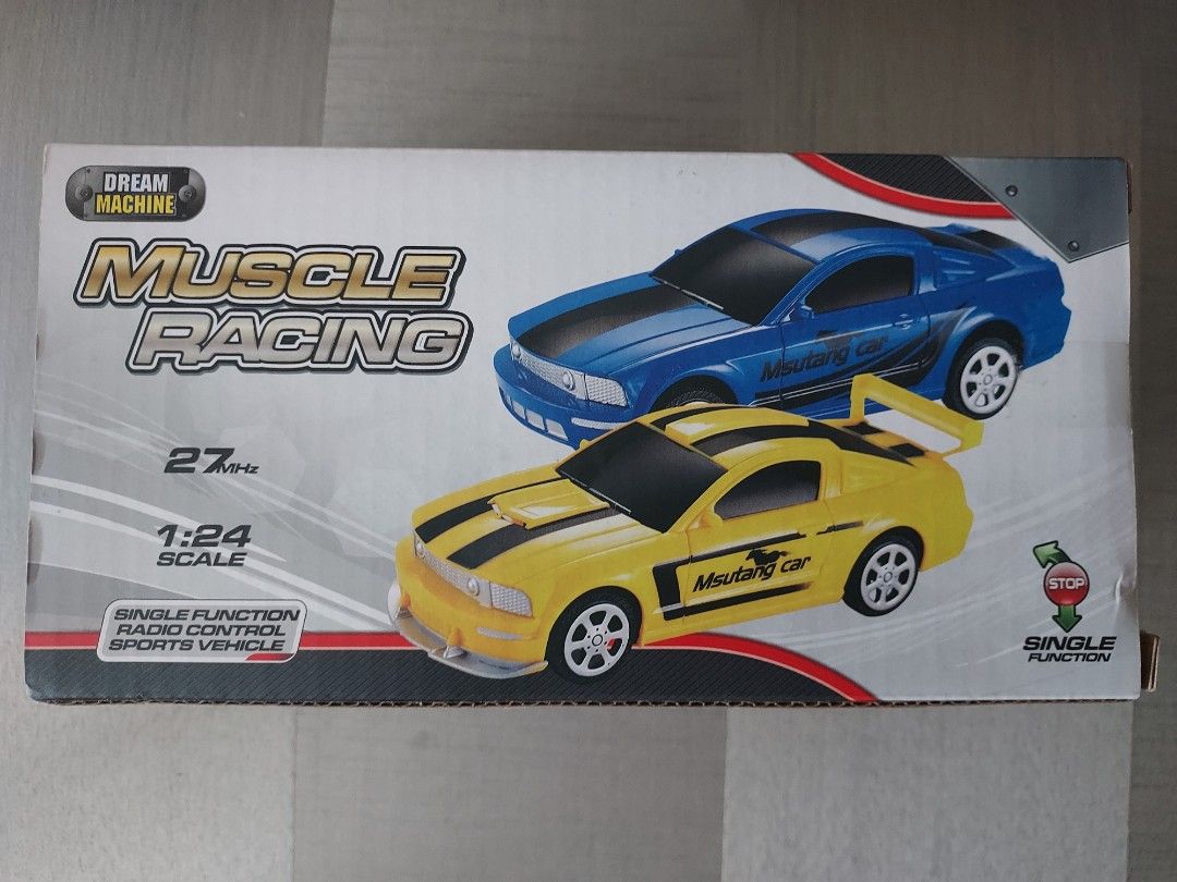 Remote Control Car Blue Muscle Racing 1:24 Scale 27 Mhz Single Function ...