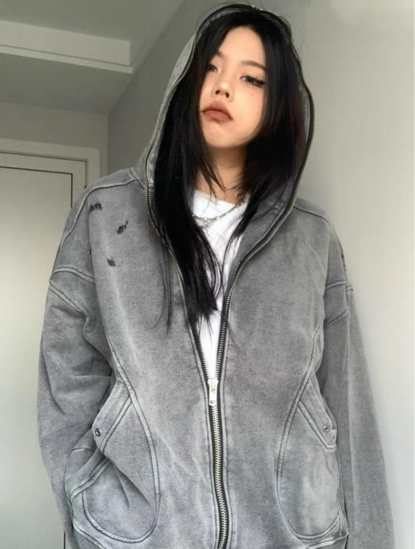 retro niche hooded jacket, Women's Fashion, Coats, Jackets and ...