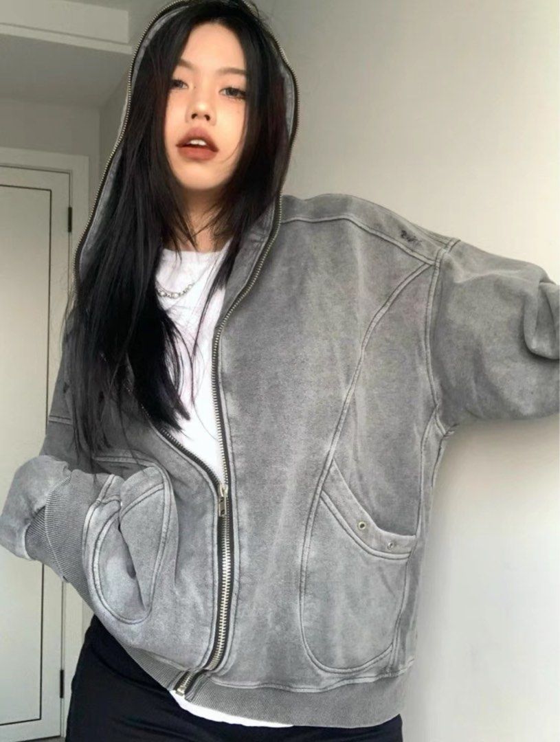 retro niche hooded jacket, Women's Fashion, Coats, Jackets and ...