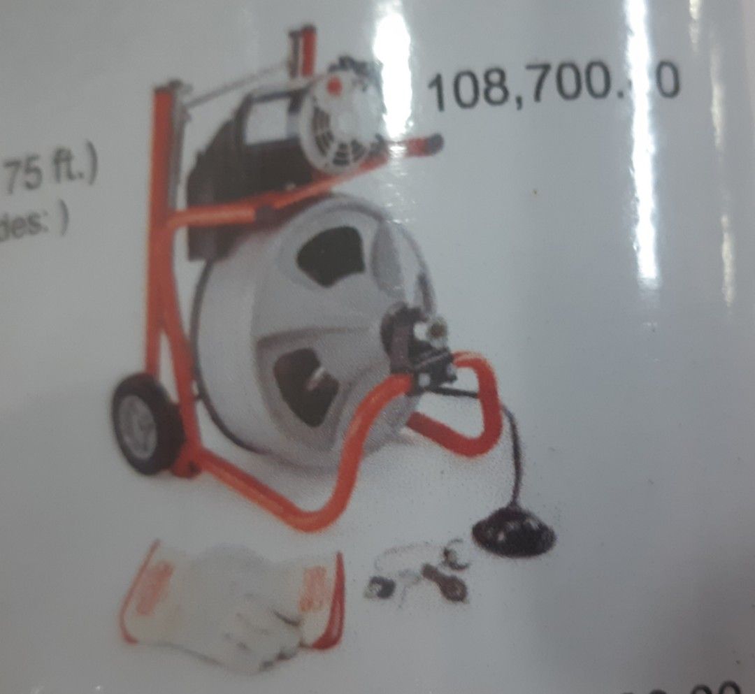 RIDGID USA Electric Snake Pipe Drain Cleaning Machine Clog cleaner ...