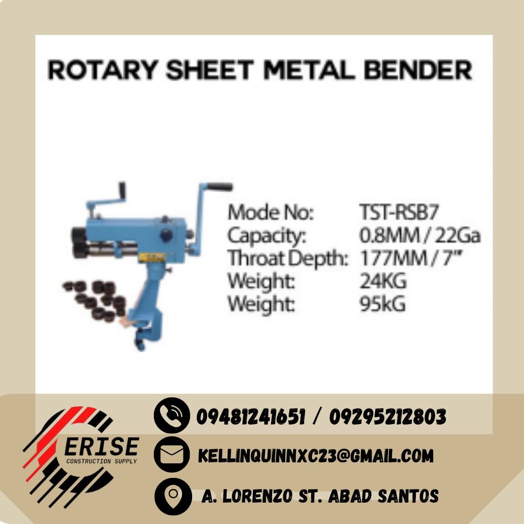 Rotary Sheet Metal Bender, Commercial & Industrial, Construction Tools ...