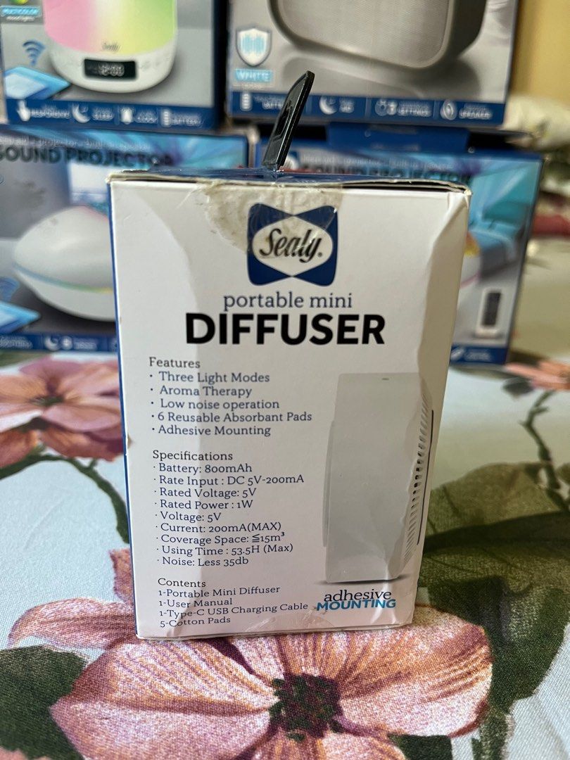 Sealy Mini Diffuser Aroma Theraphy Low Noise Furniture And Home Living Home Fragrance On Carousell