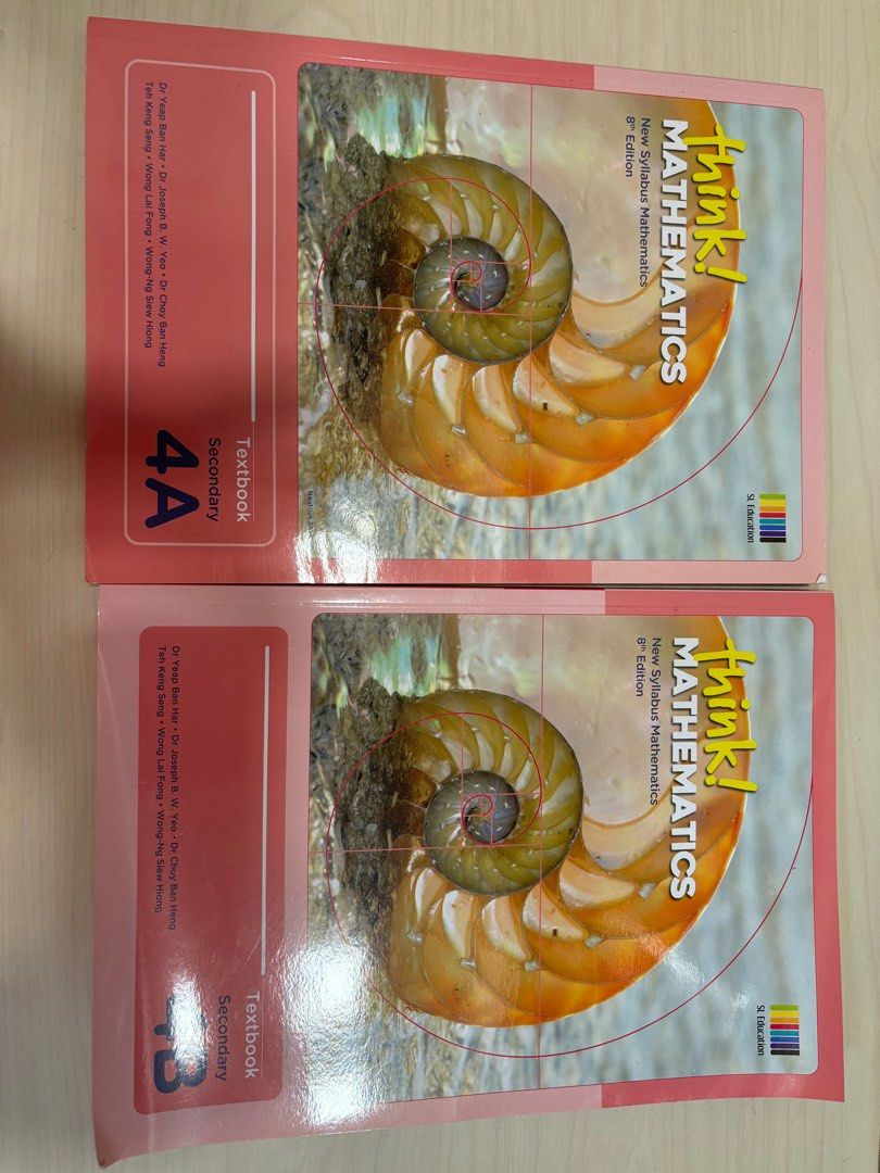 Secondary 4 Emath textbook ( think!MATHEMATICS ) 4A & 4B, Hobbies ...