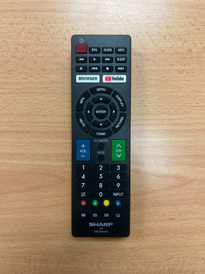 SHARP Original TV remote controller GB275WJSA, TV & Home Appliances, TV ...