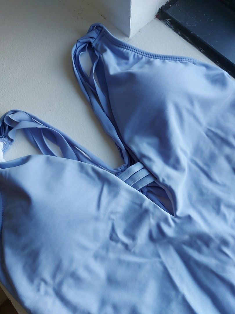 Sky blue one piece swimsuit, Women's Fashion, Swimwear, Bikinis ...