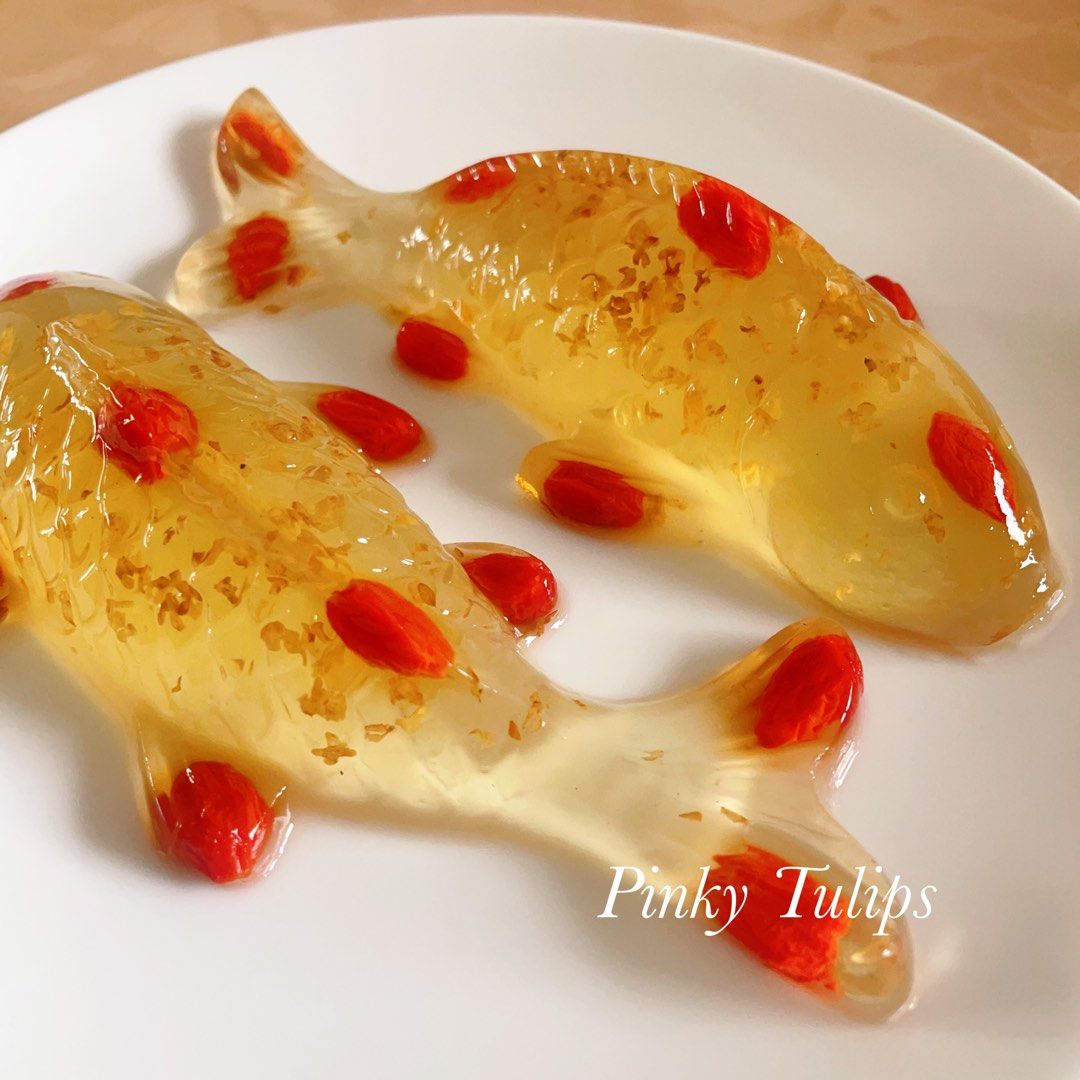 Small Koi Fish Osmanthus Konnyaku Jelly, Food & Drinks, Homemade Bakes ...