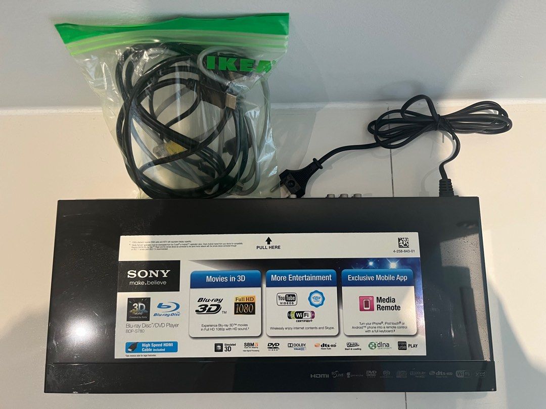 Sony BDP-S370 Blu-ray Player with Remote Control, Network Cable & HDMI ...