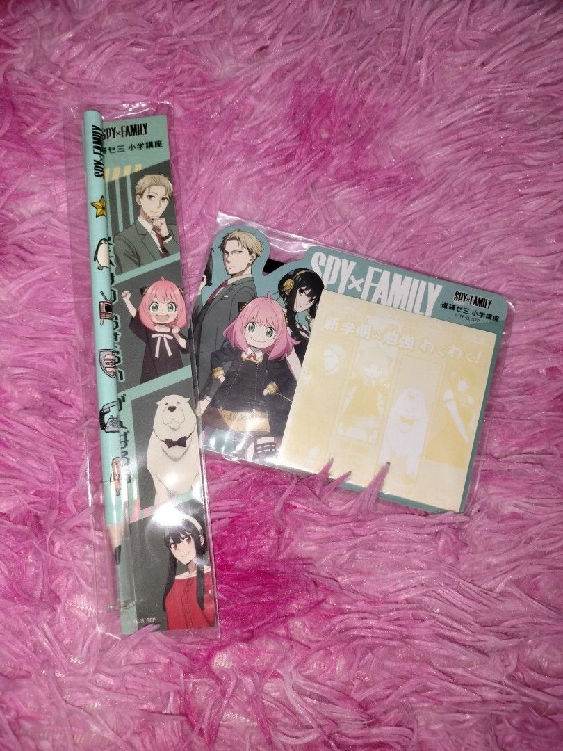Spy X Family Pencil and Note Pad Set, Hobbies & Toys, Stationary ...