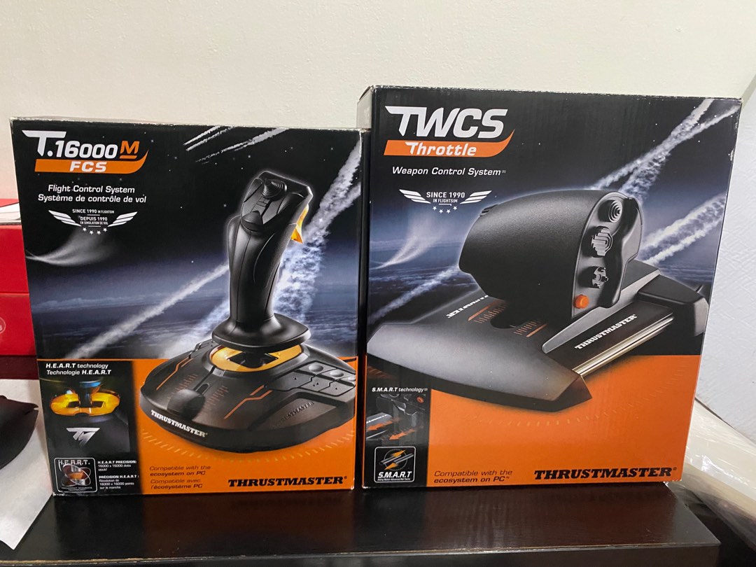 Thrustmaster Flight control system and throttle set, Video Gaming ...