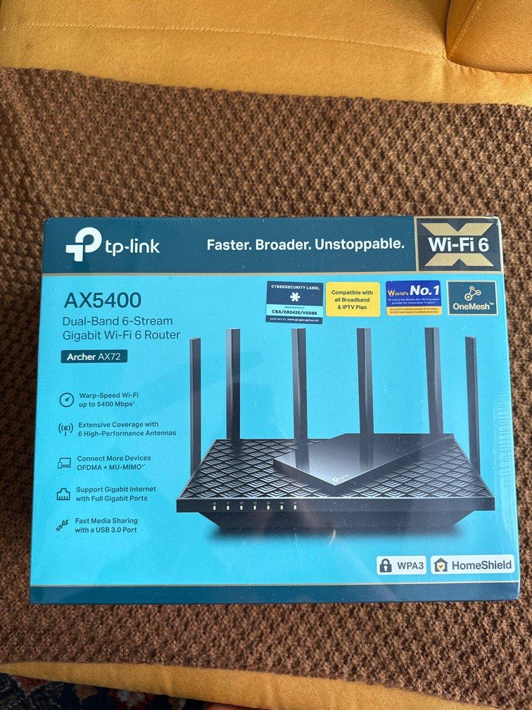 TP-Link AX5400 dual-band 6-stream gigabit wifi 6 router, Computers ...