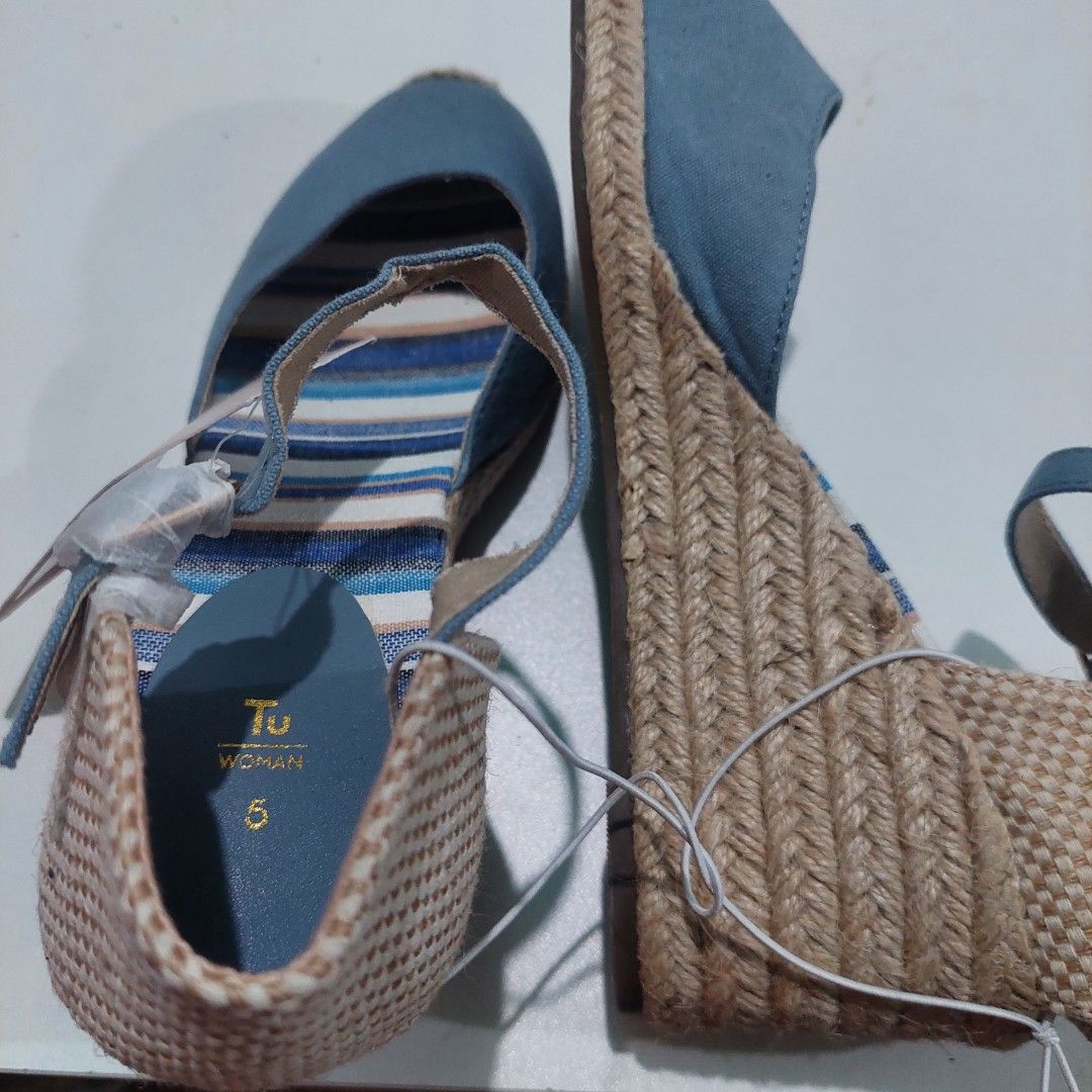 Tu Woman Blue Platform Wedge Shoes, Women's Fashion, Footwear, Heels on ...