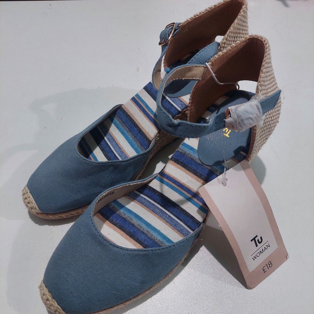 Tu Woman Blue Platform Wedge Shoes, Women's Fashion, Footwear, Heels on ...