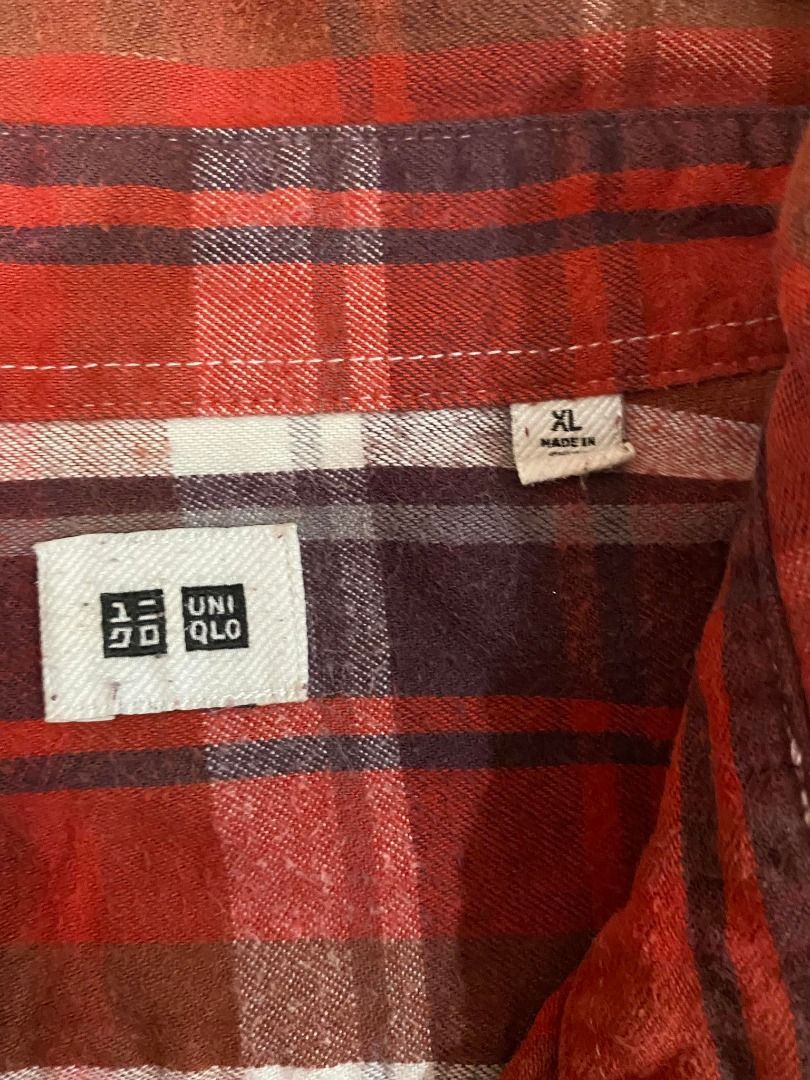 Uniqlo Red Flannel, Men's Fashion, Coats, Jackets and Outerwear on ...