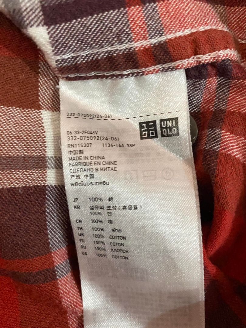 Uniqlo Red Flannel, Men's Fashion, Coats, Jackets and Outerwear on ...