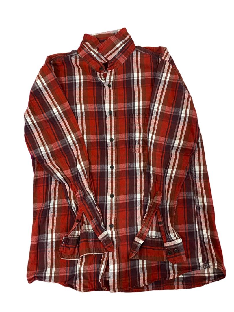 Uniqlo Red Flannel, Men's Fashion, Coats, Jackets and Outerwear on ...