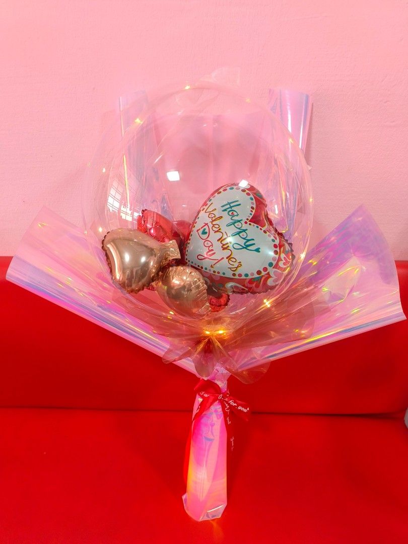 Valentine’s Day Bouquet - Bobo balloon bouquet, Hobbies & Toys ...