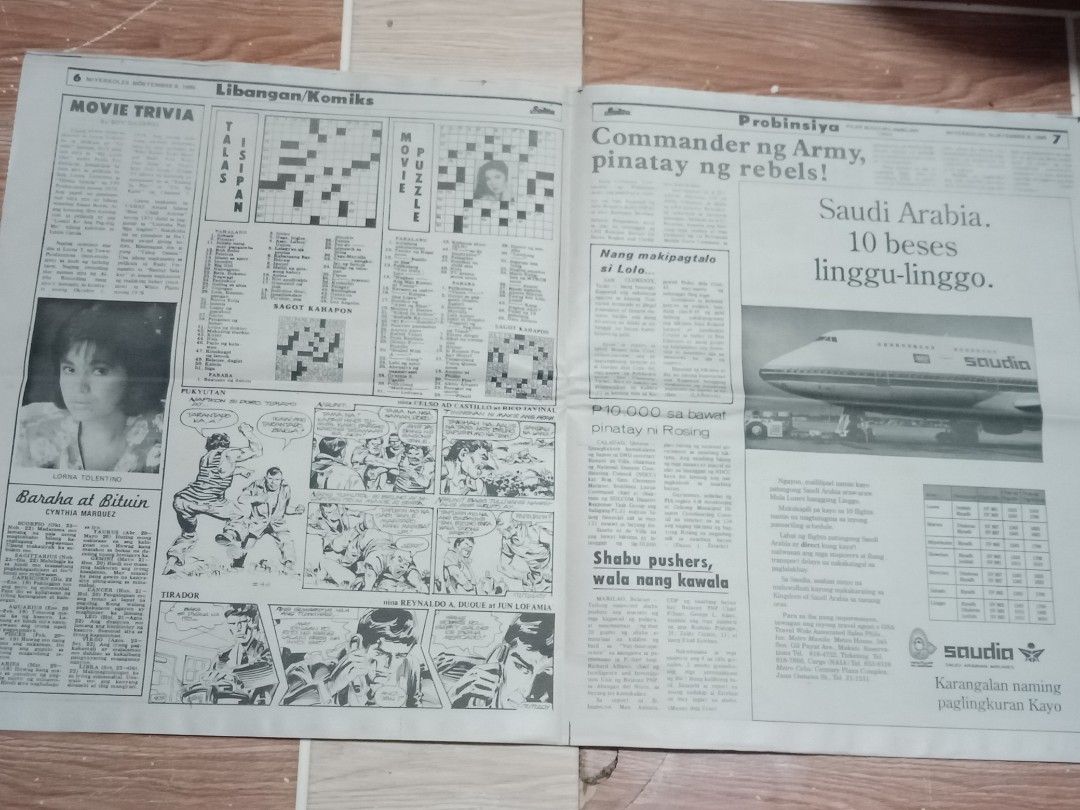 VINTAGE 1995 TAGALOG TABLOID BALITA, Hobbies & Toys, Memorabilia ...