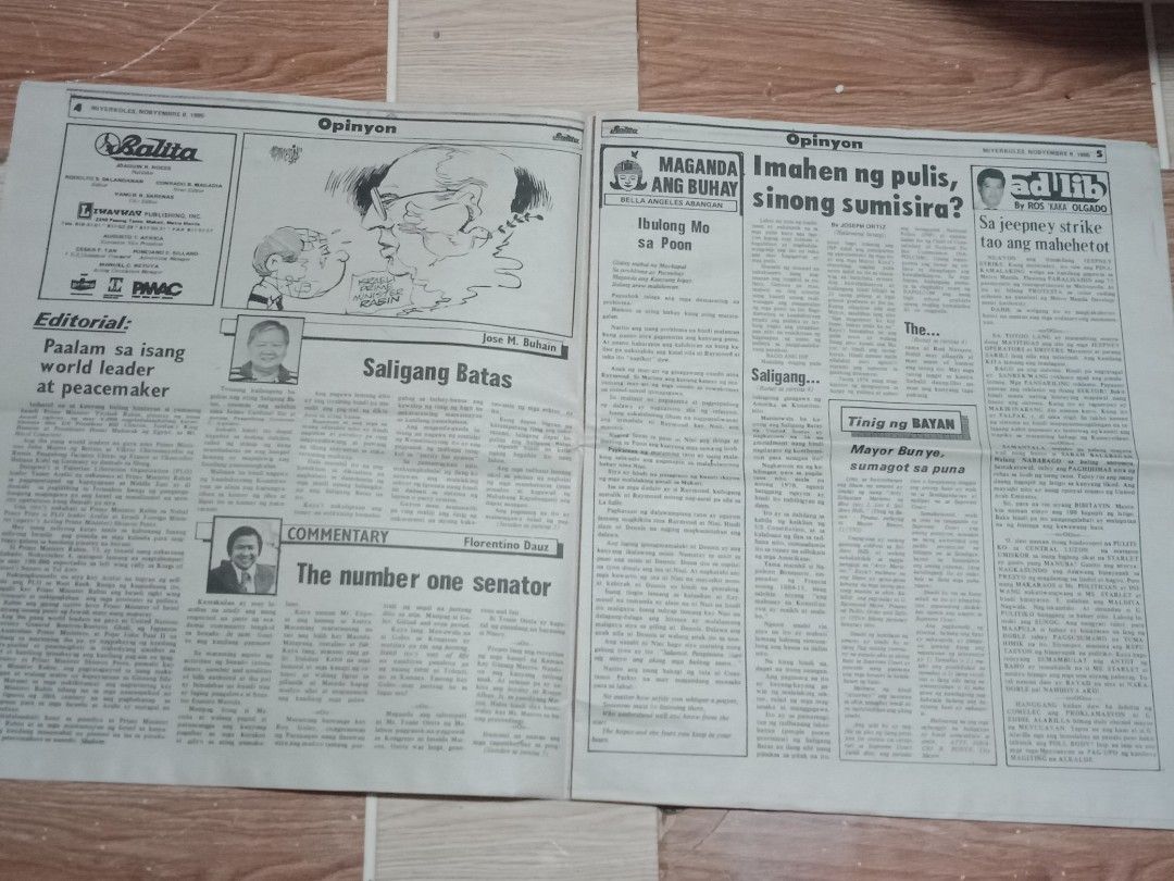 VINTAGE 1995 TAGALOG TABLOID BALITA, Hobbies & Toys, Memorabilia ...