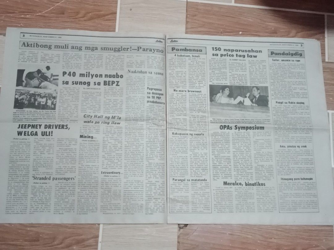 VINTAGE 1995 TAGALOG TABLOID BALITA, Hobbies & Toys, Memorabilia ...