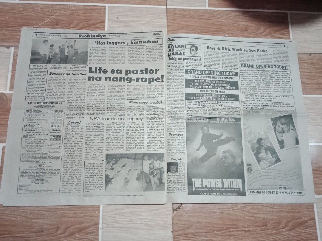 VINTAGE 1995 TAGALOG TABLOID BALITA, Hobbies & Toys, Memorabilia ...