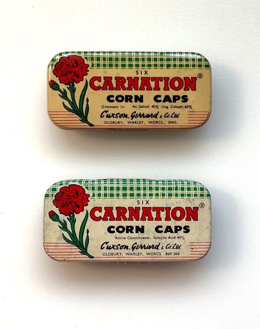 Vintage Carnation Corn Caps Tin Box, Hobbies & Toys, Memorabilia ...