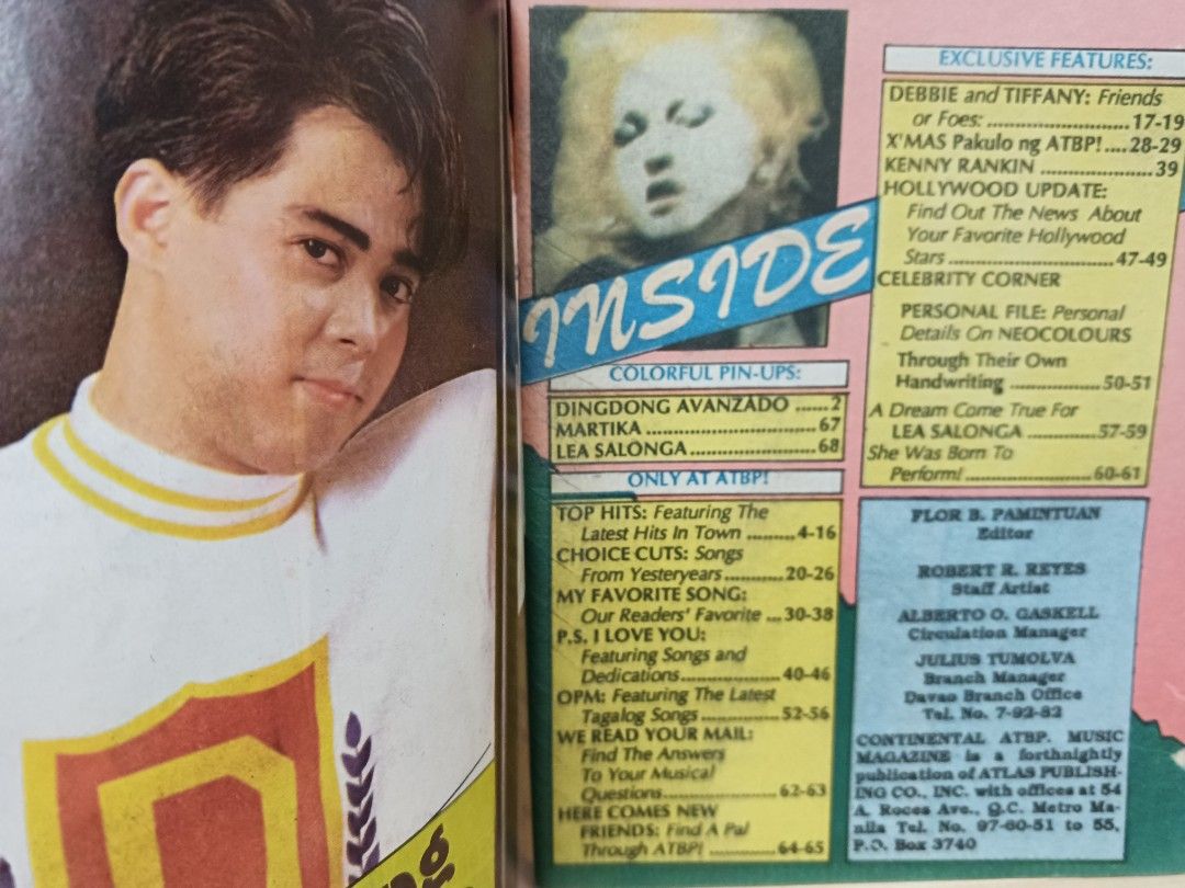 Vintage Continental Atbp Songhits Music Song Magazine - Debbie Gibson ...
