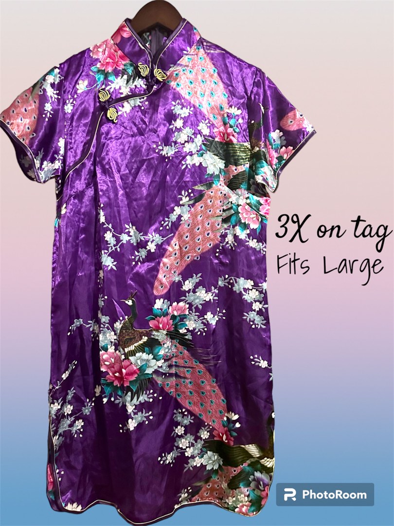 Violet Traditional Asian Costume Dress / Chinese/ Vietnamese ...