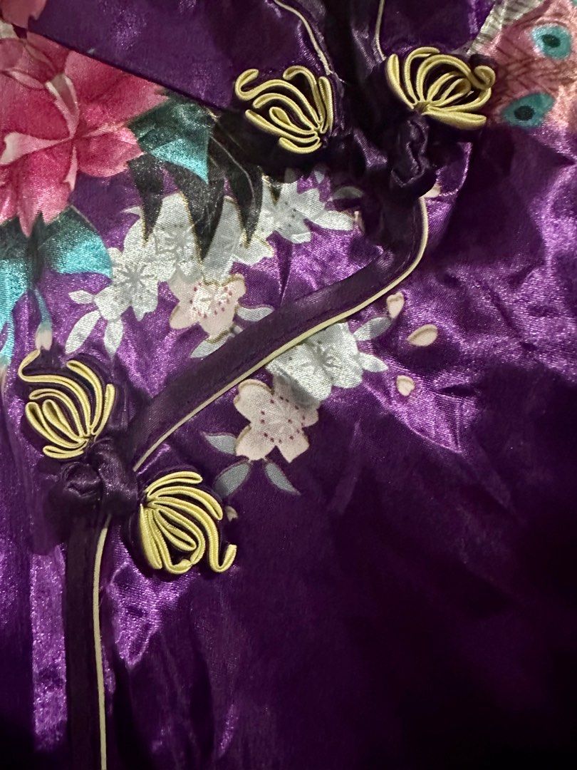 Violet Traditional Asian Costume Dress / Chinese/ Vietnamese ...