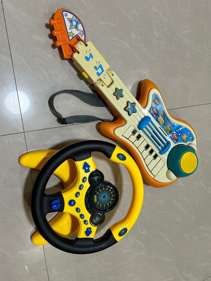 Vtech toy 3-in-1 guitar piano & drum / driving wheel toy, Babies & Kids ...