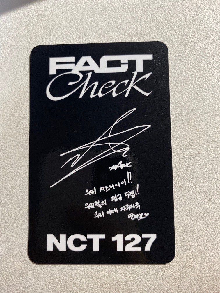WTT Mark SMINI Fact Check Version Photocard PC NCT 127, Hobbies & Toys ...