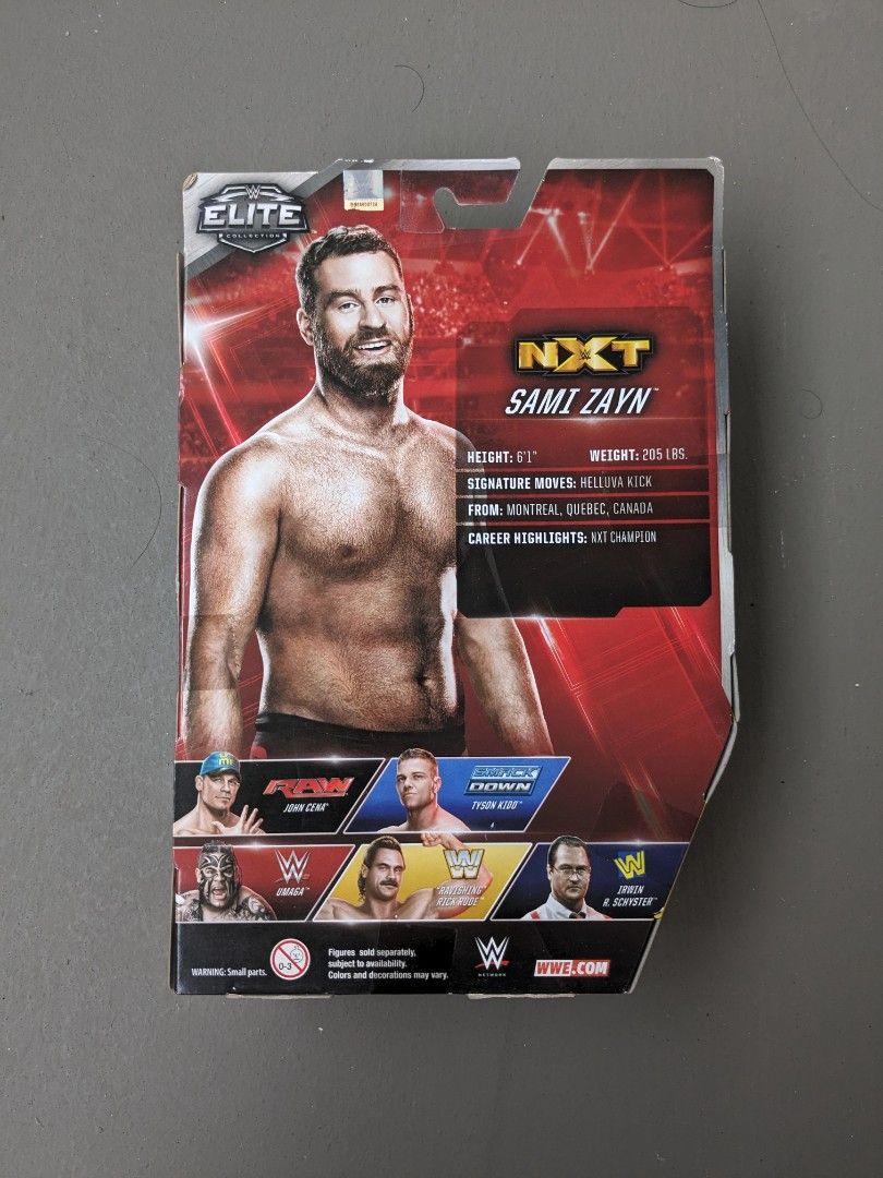 WWE Elite Figure NXT Sami Zayn, Hobbies & Toys, Toys & Games on Carousell
