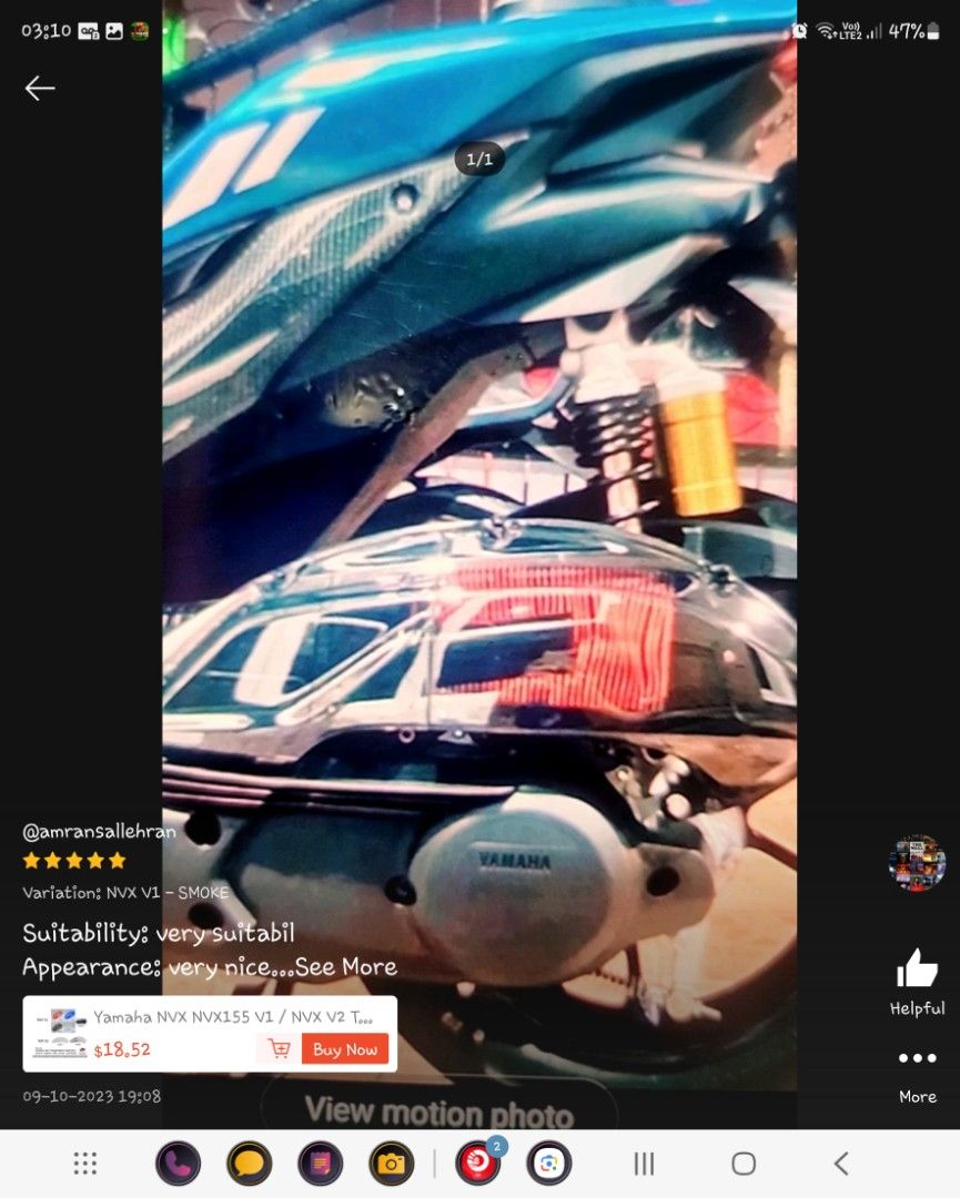 YAMAHA NVX TRANSPARENT FILTER BOX, Motorcycles, Motorcycle Accessories ...