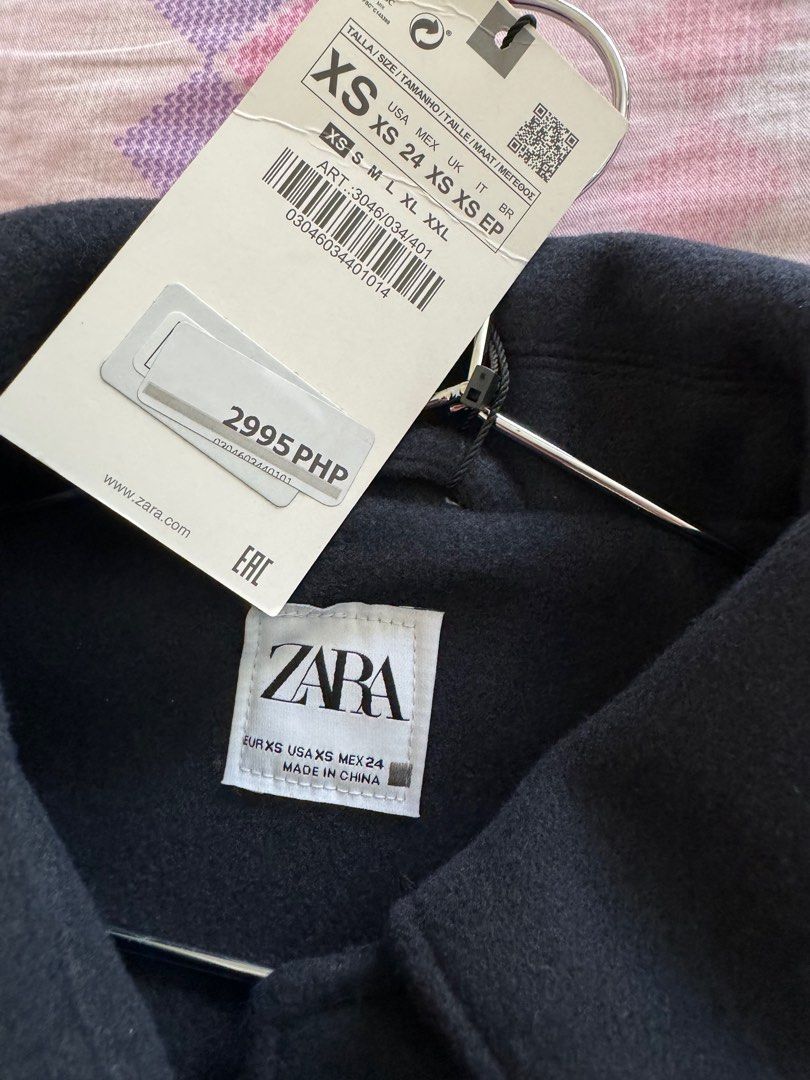 Zara Soft Jacket in Gold Buttons - Navy Blue, Women's Fashion, Coats ...